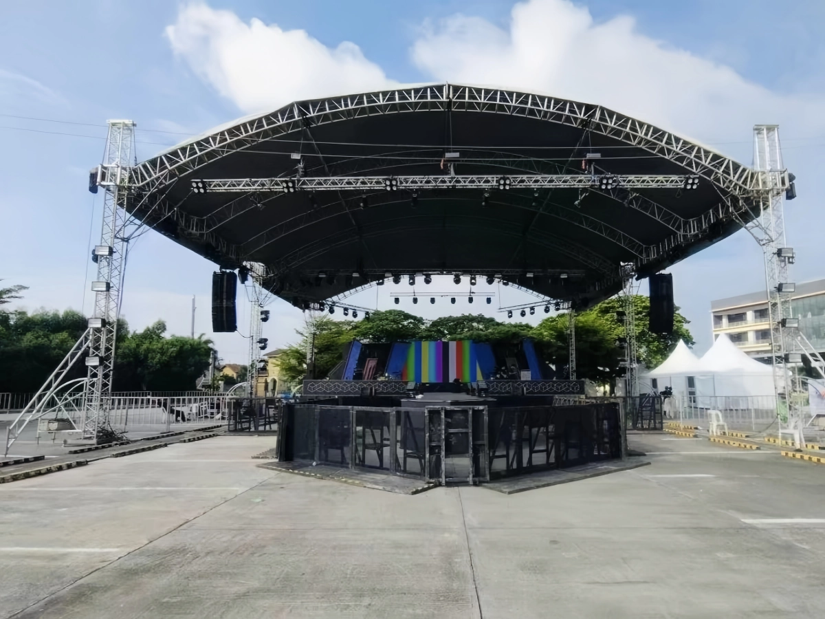Custom Arc Roof Truss System | Factory Direct Stage Roof